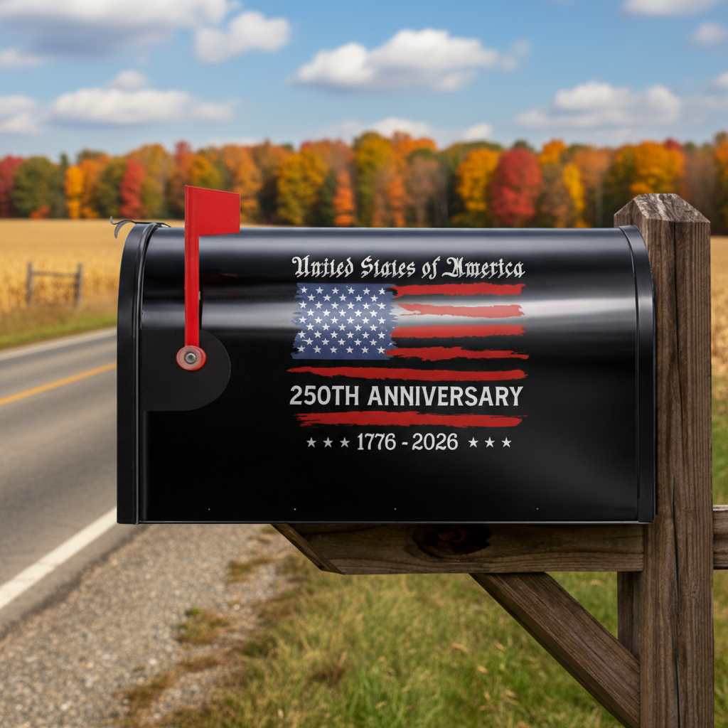 Personalized USA 250th Anniversary Mailbox Decal – Made It One